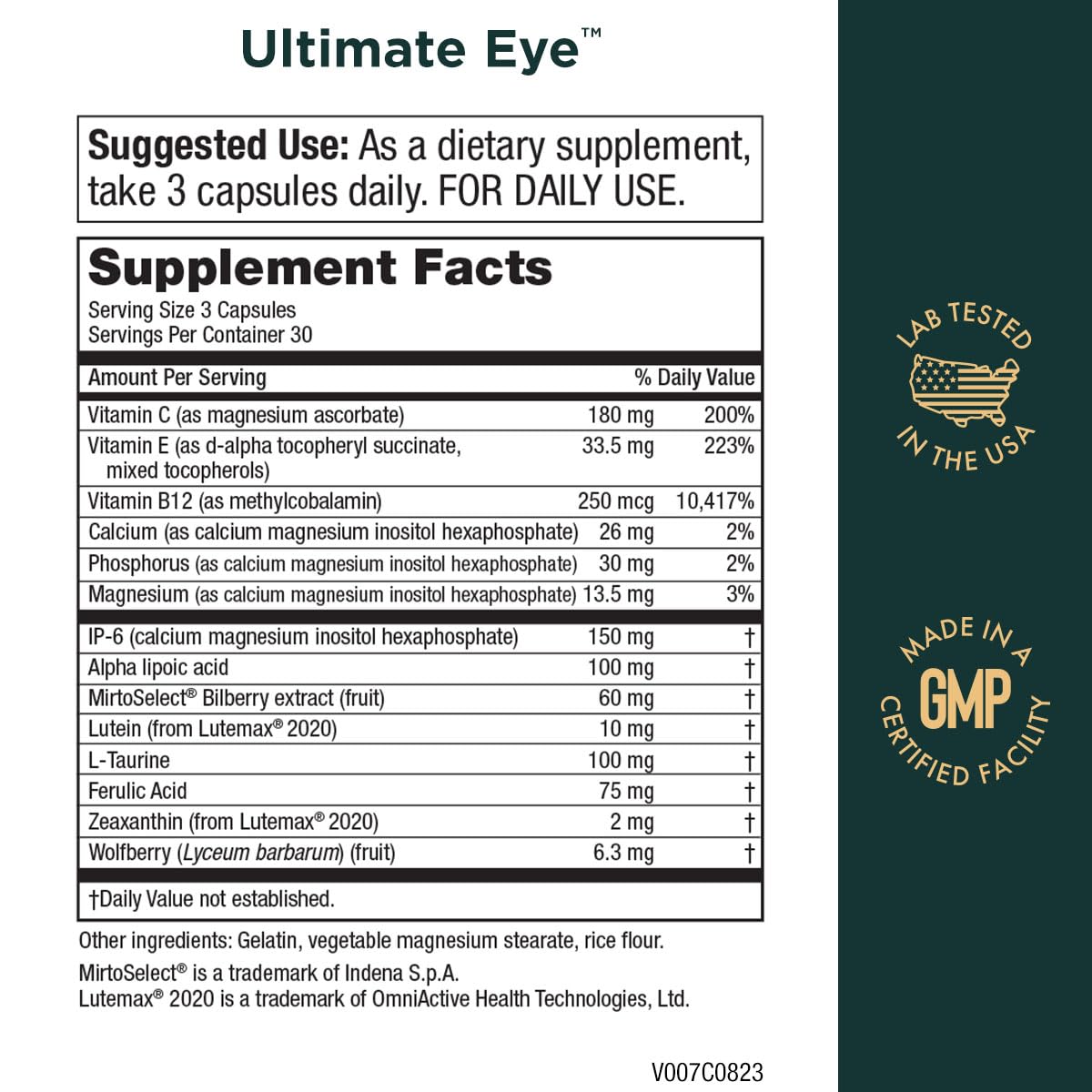 10 mg lutein softgels for vision