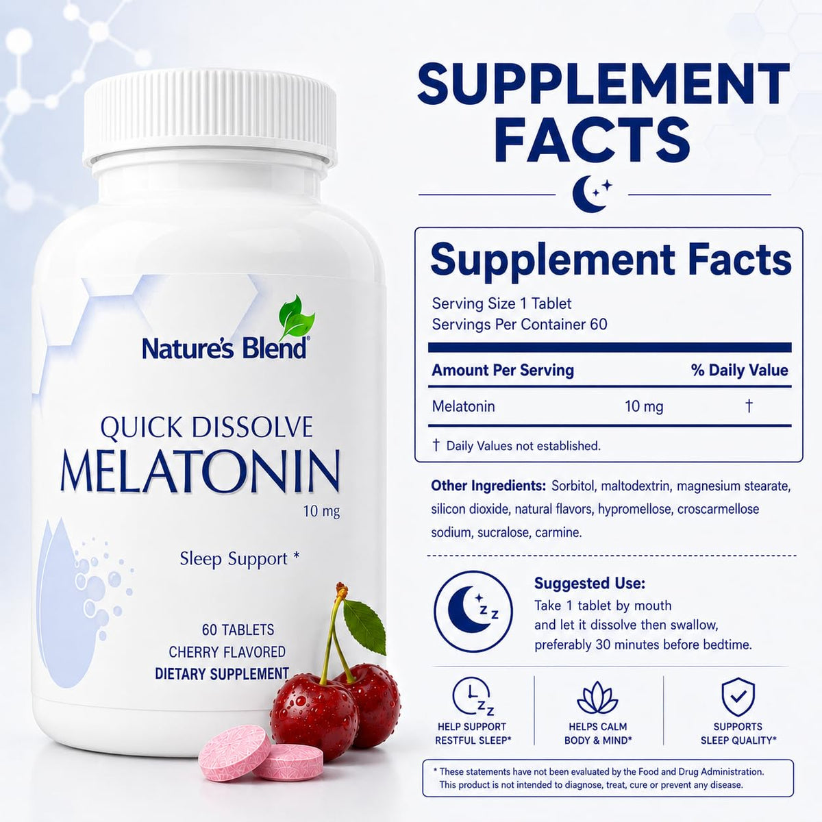10 mg melatonin for better sleep quality