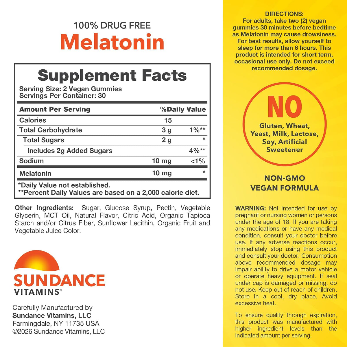 10 mg melatonin sleep support