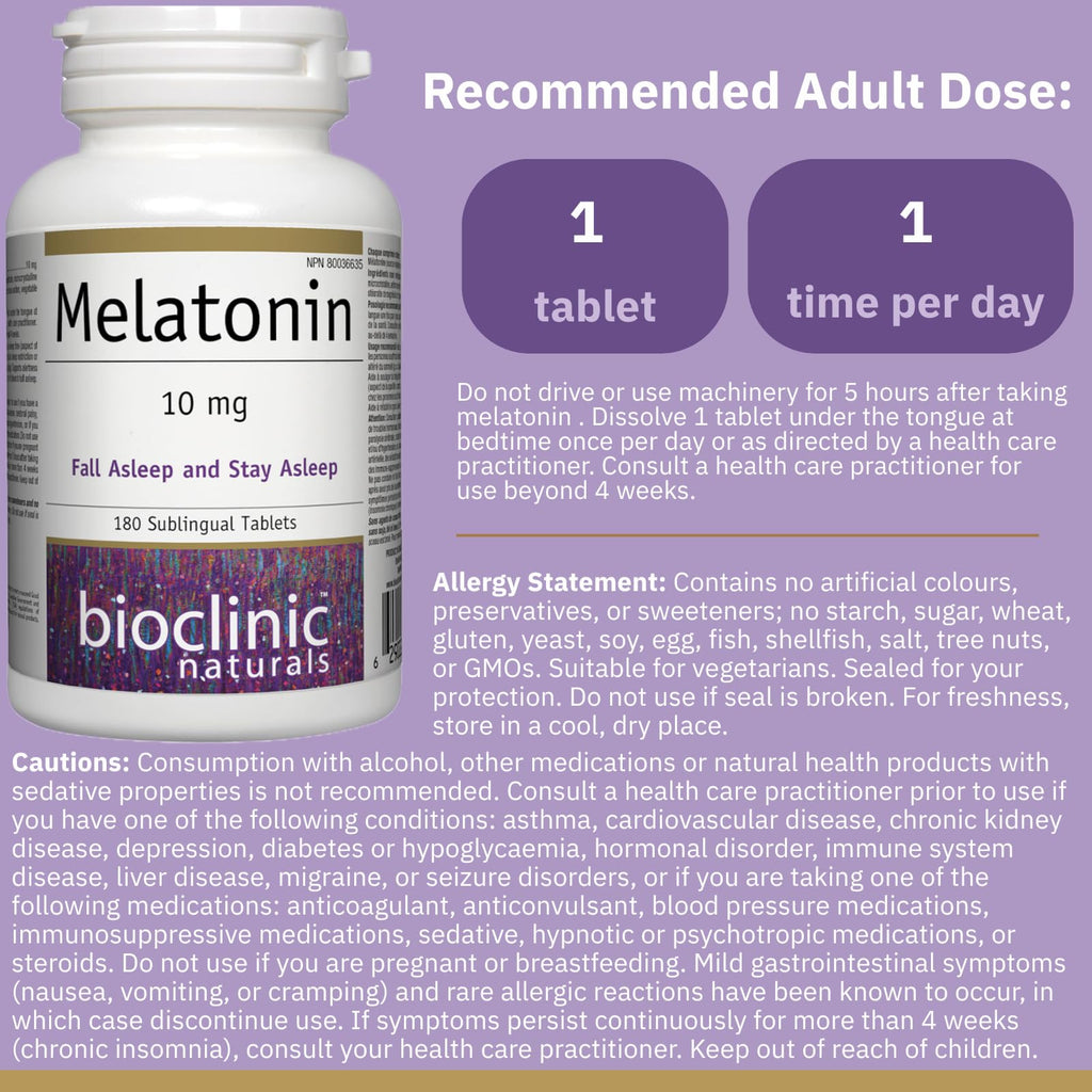 10 mg melatonin tablets for sleep support
