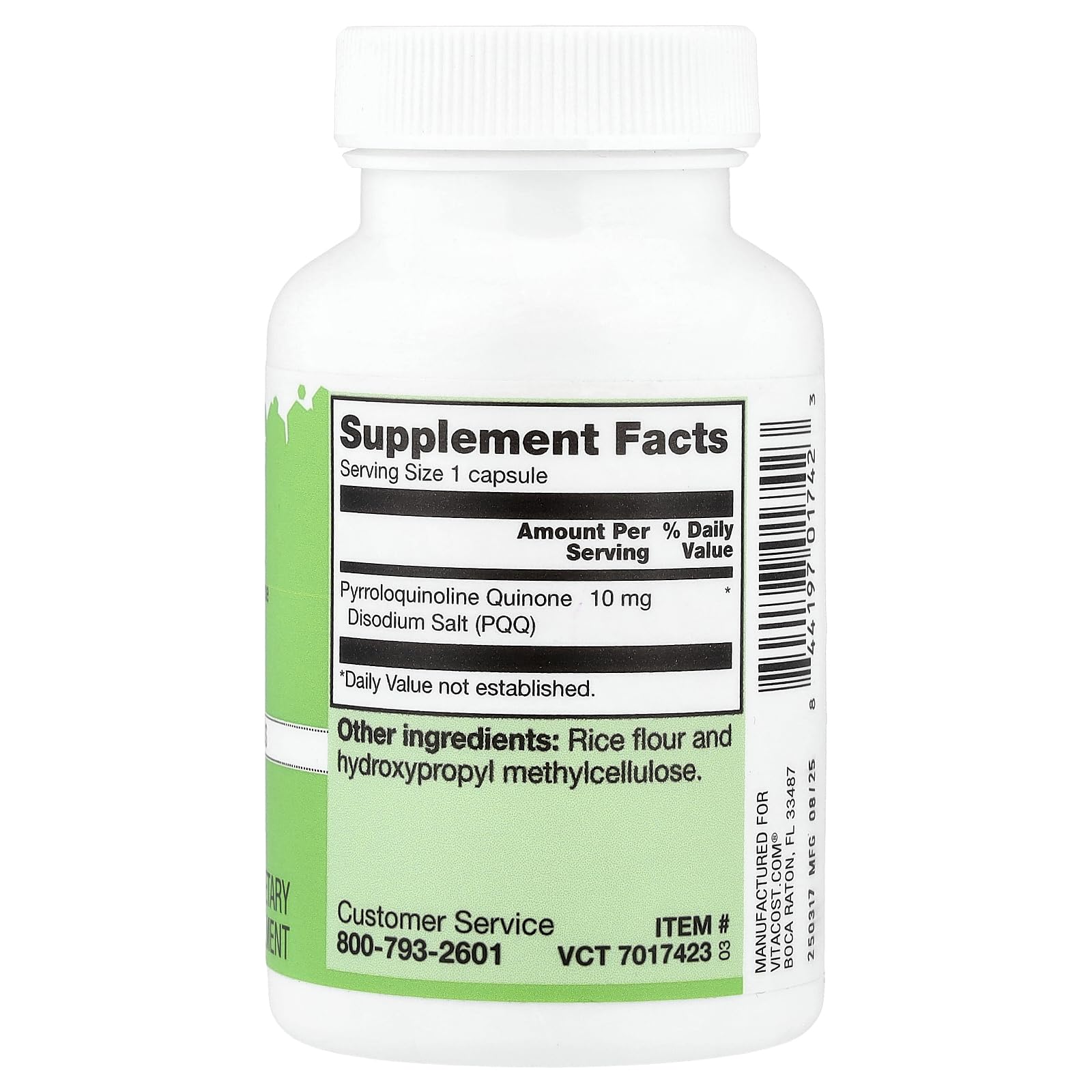 10 mg PQQ for optimal health