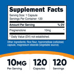 10 mg Pregnenolone capsules for wellness