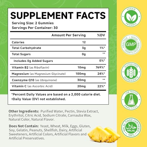 10 mg Vitamin B2 gummy supplements
