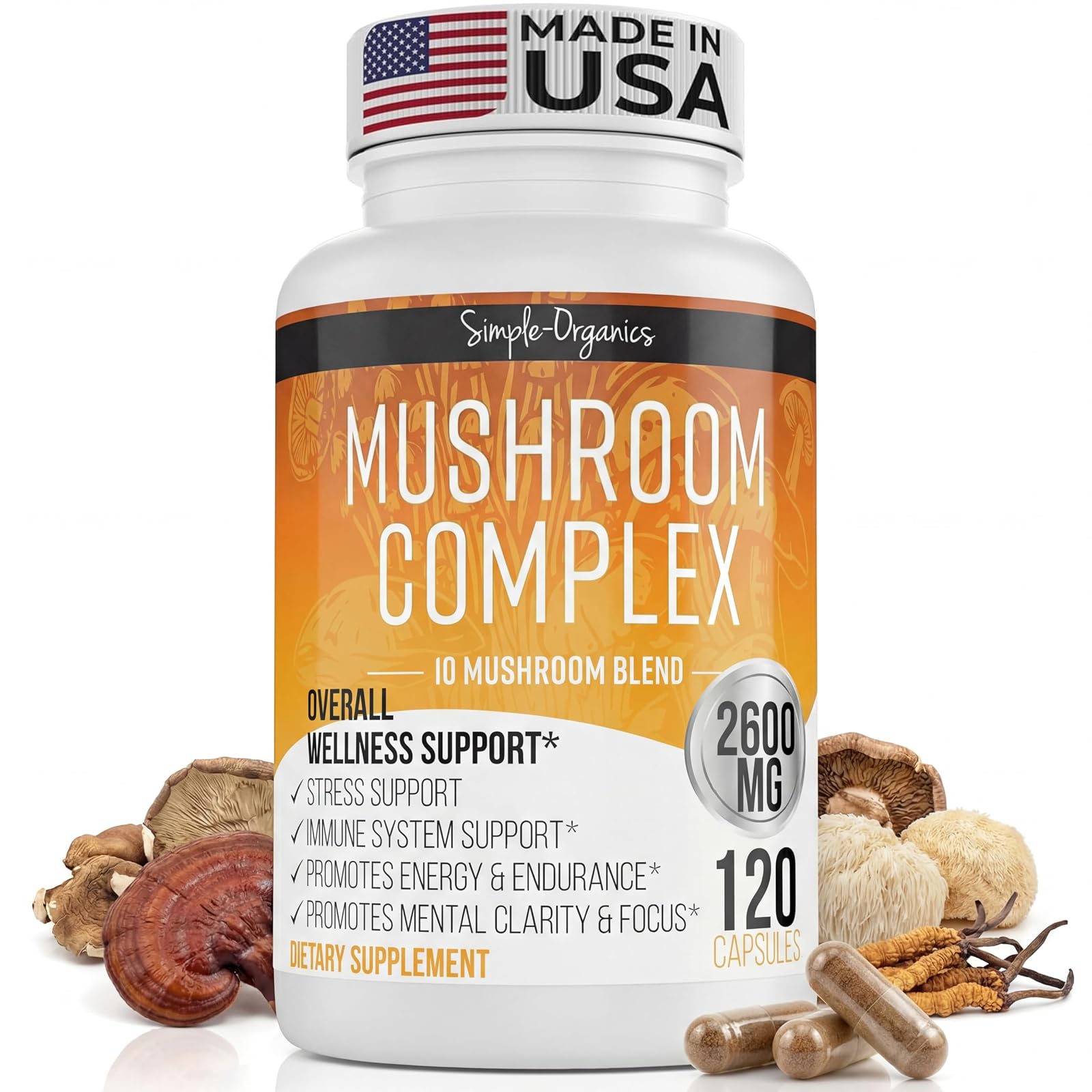 10 Mushroom brain supplement capsules