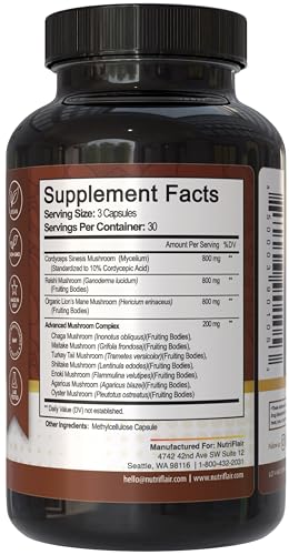 10 mushroom complex for enhanced energy