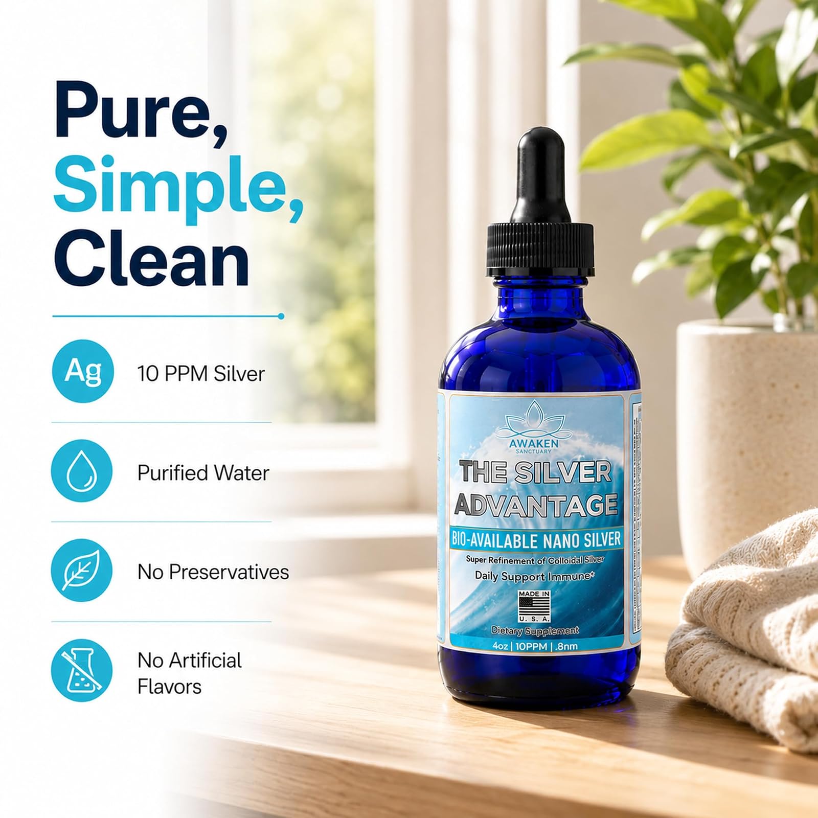 10 PPM colloidal silver for wellness