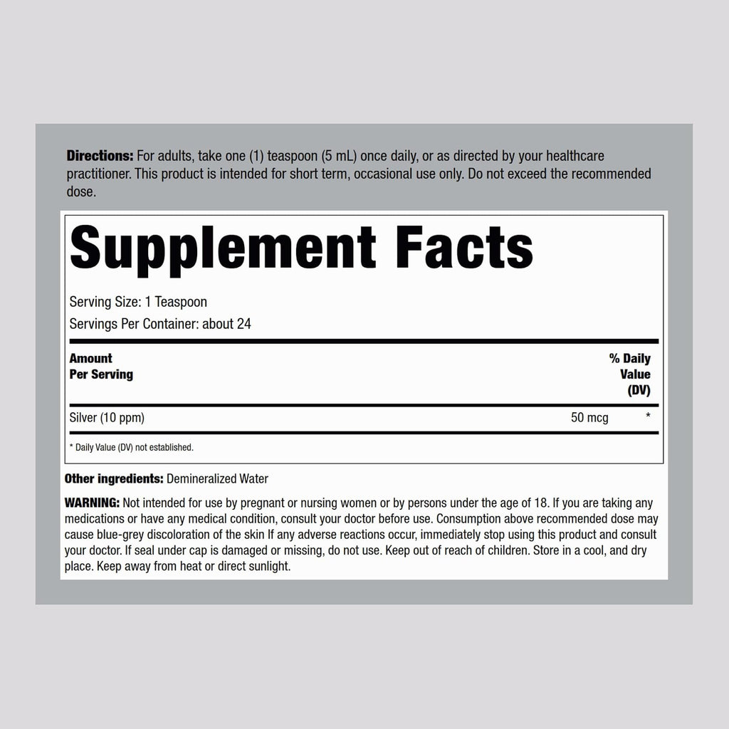 10 ppm colloidal silver solution