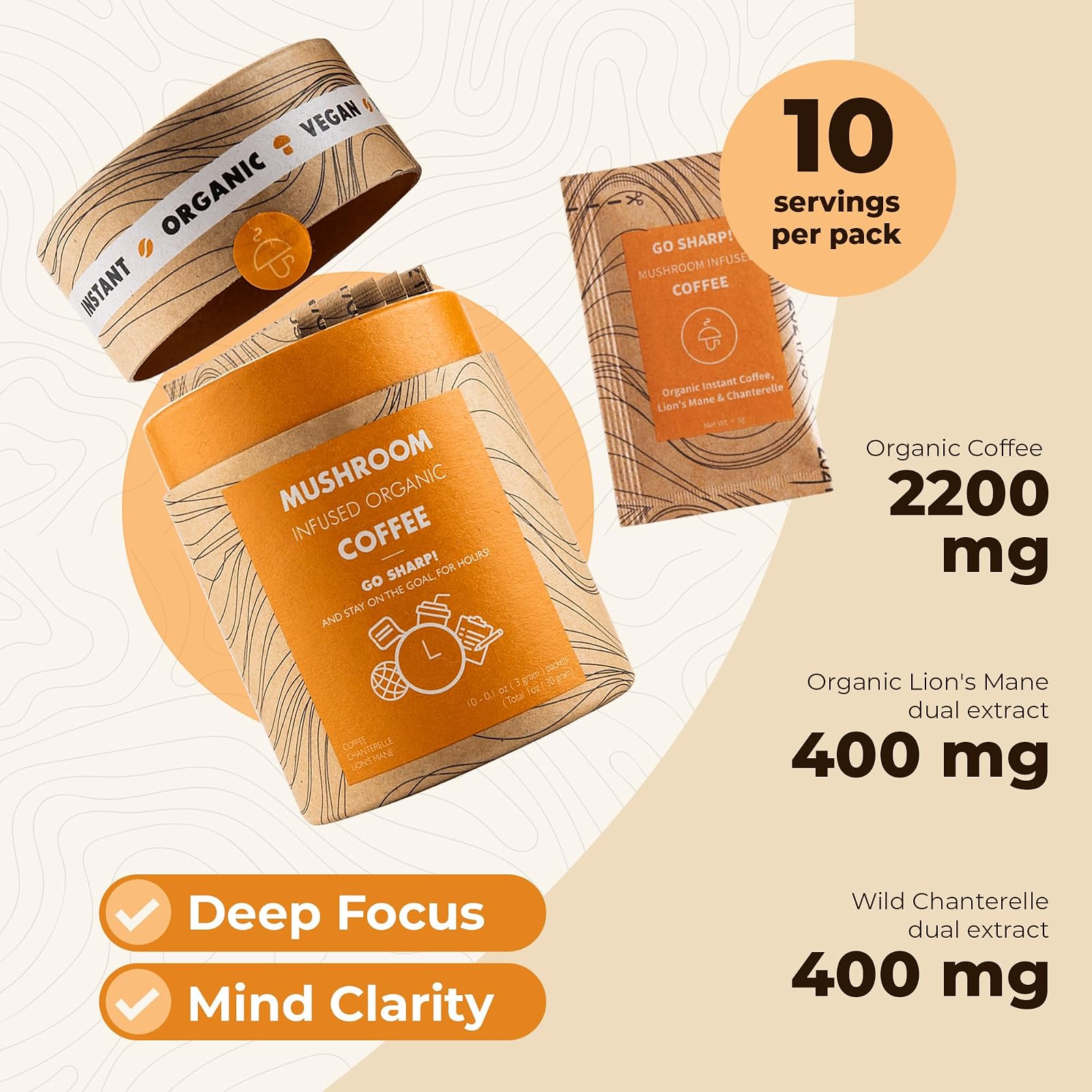 10 servings of energizing coffee