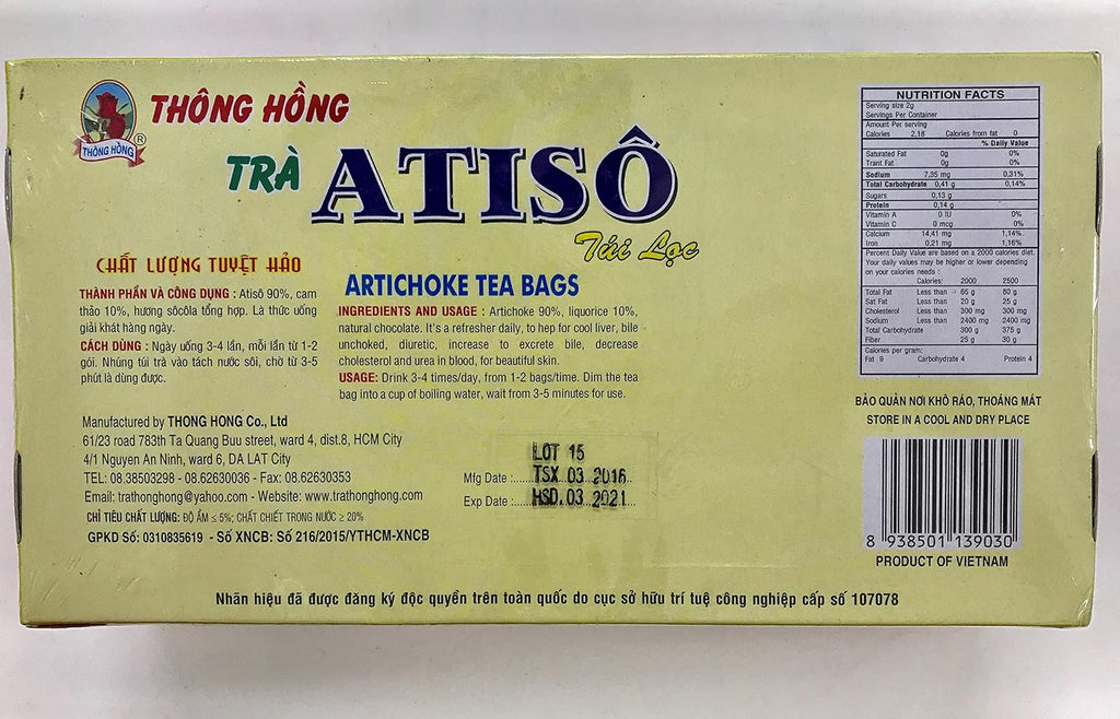 100 bags of artichoke tea