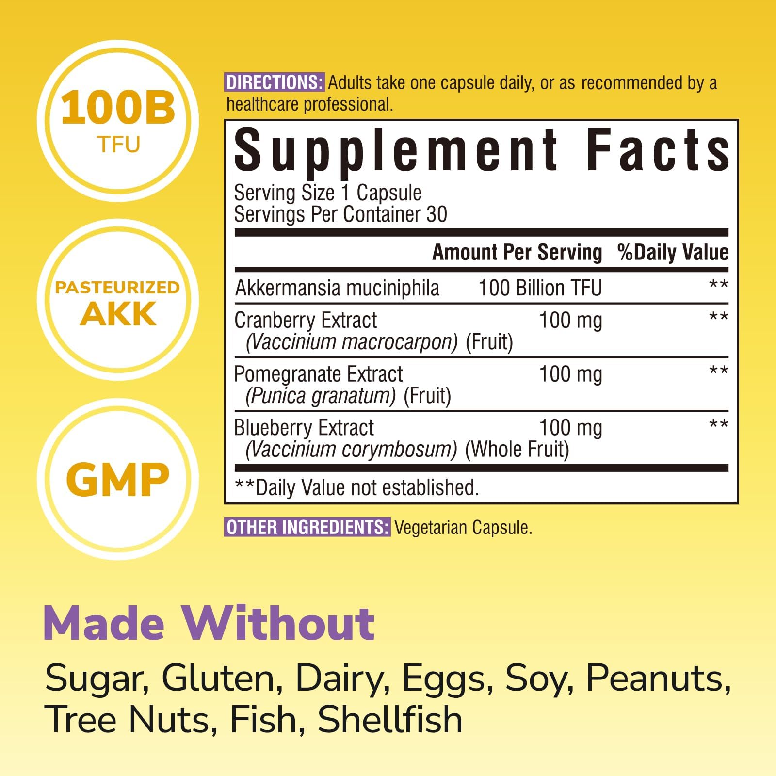 100 billion CFU gut health support