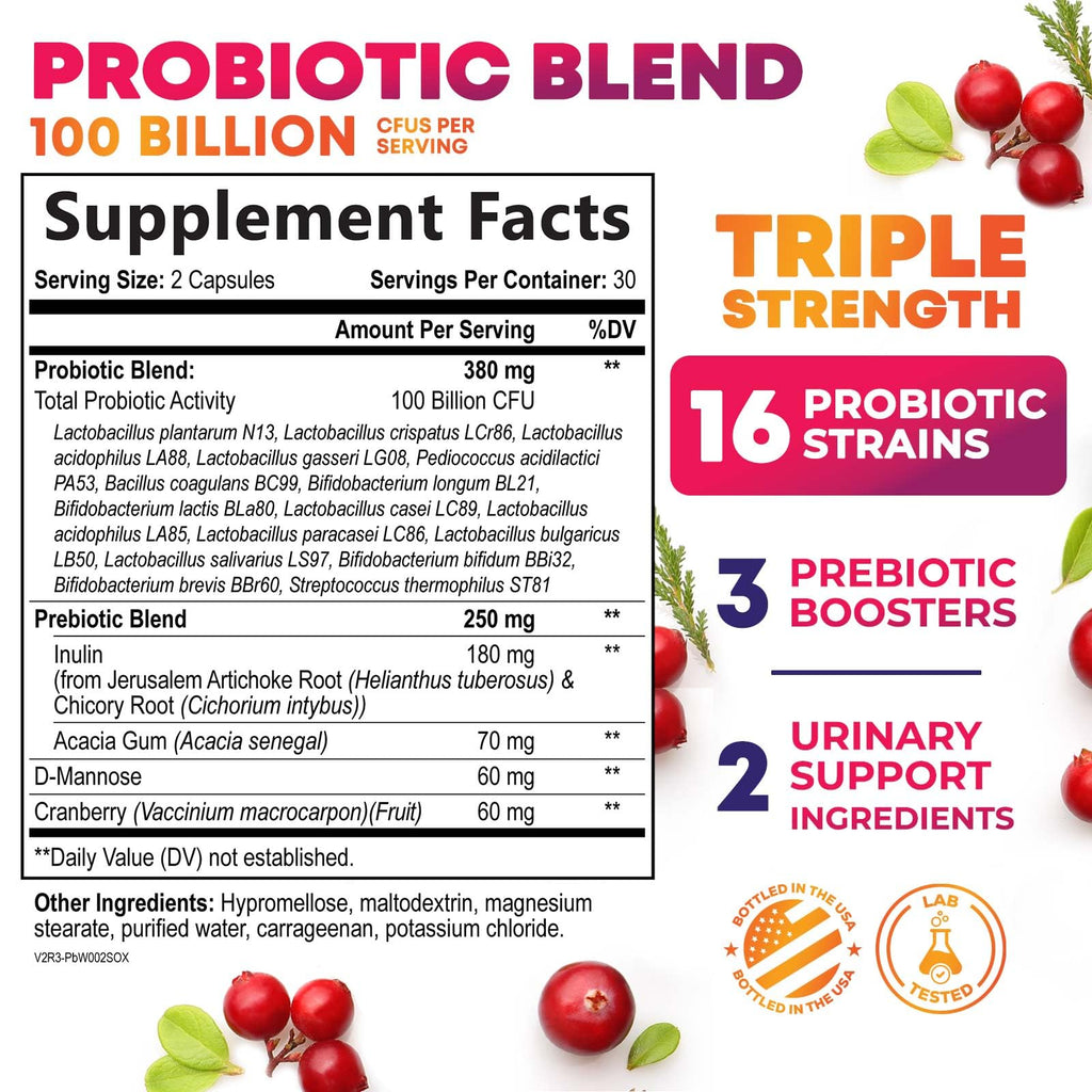 100 billion CFU probiotic capsules