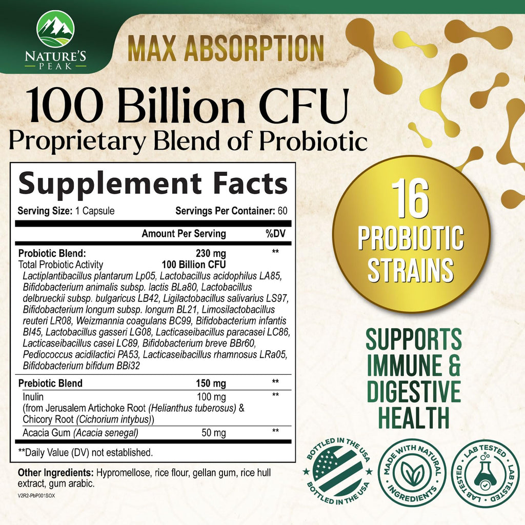 100 billion CFU probiotic capsules