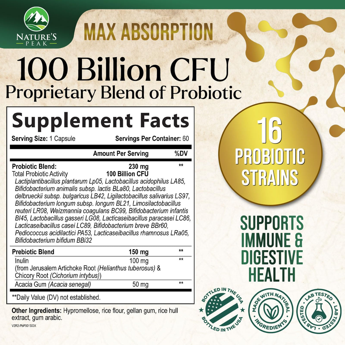 100 billion CFU probiotic capsules