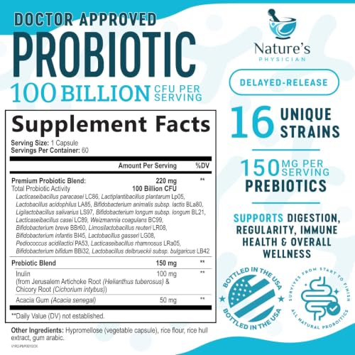 100 billion CFU probiotics capsules