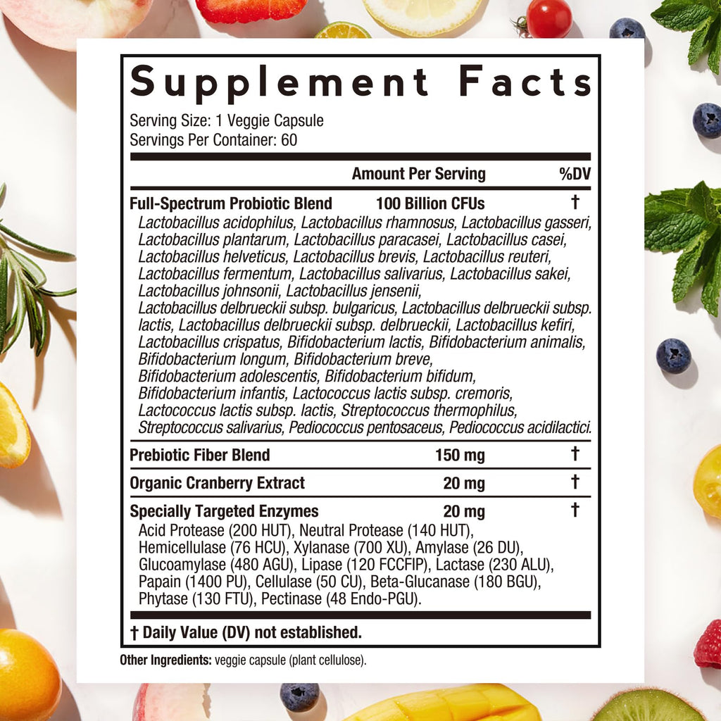 100 billion CFU probiotics capsules