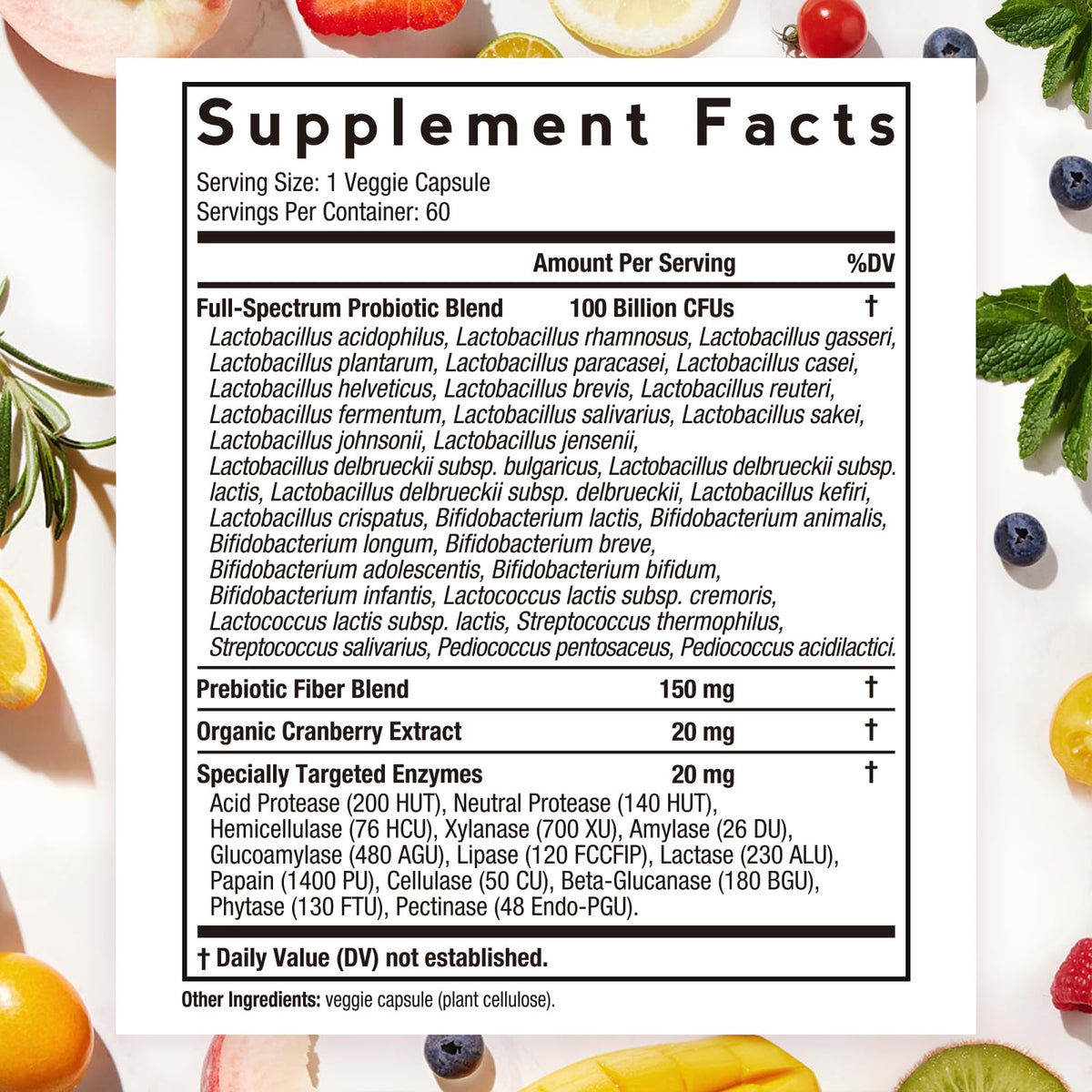 100 billion CFU probiotics capsules