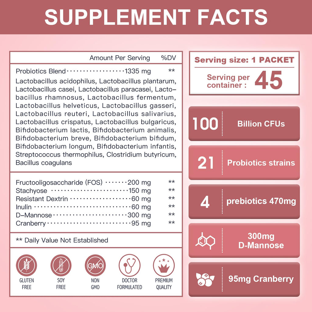 100 billion CFU probiotics for digestive health