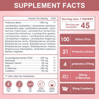 100 billion CFU probiotics for digestive health