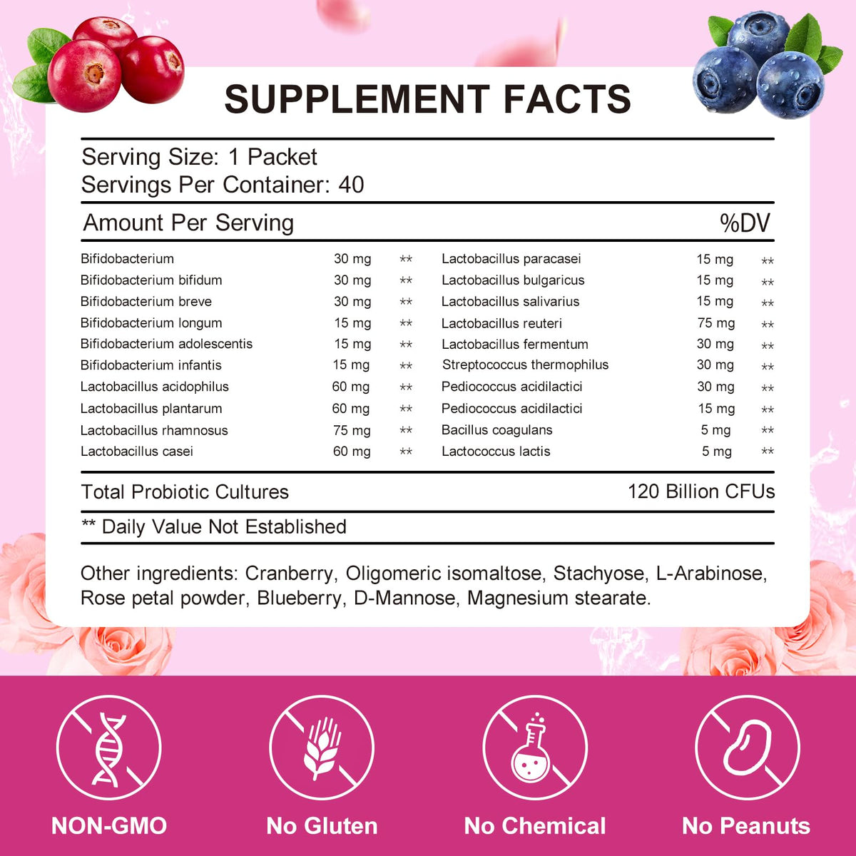 100 billion CFUs probiotic supplement
