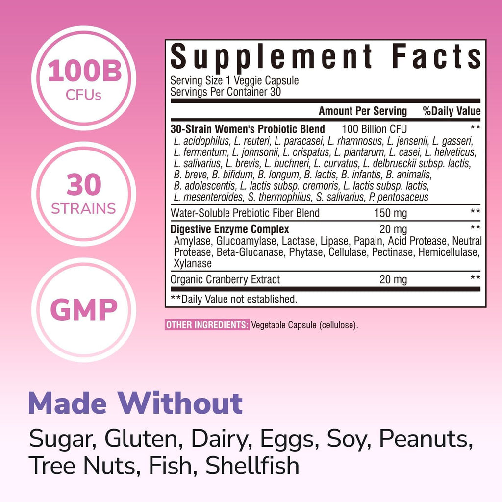 100 billion CFUs vaginal probiotics