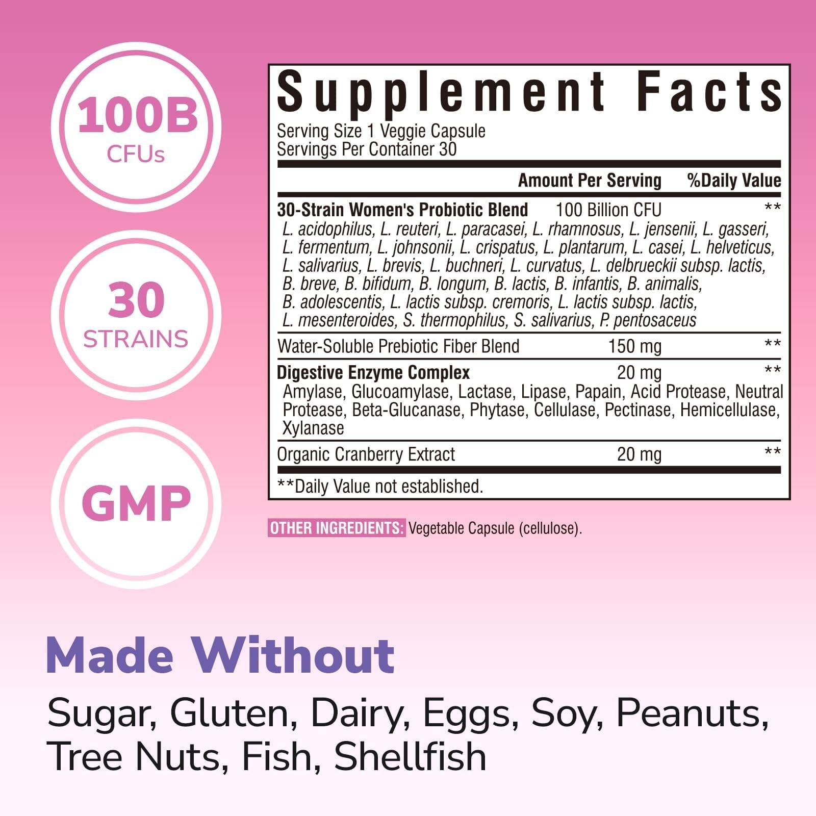 100 billion CFUs vaginal probiotics