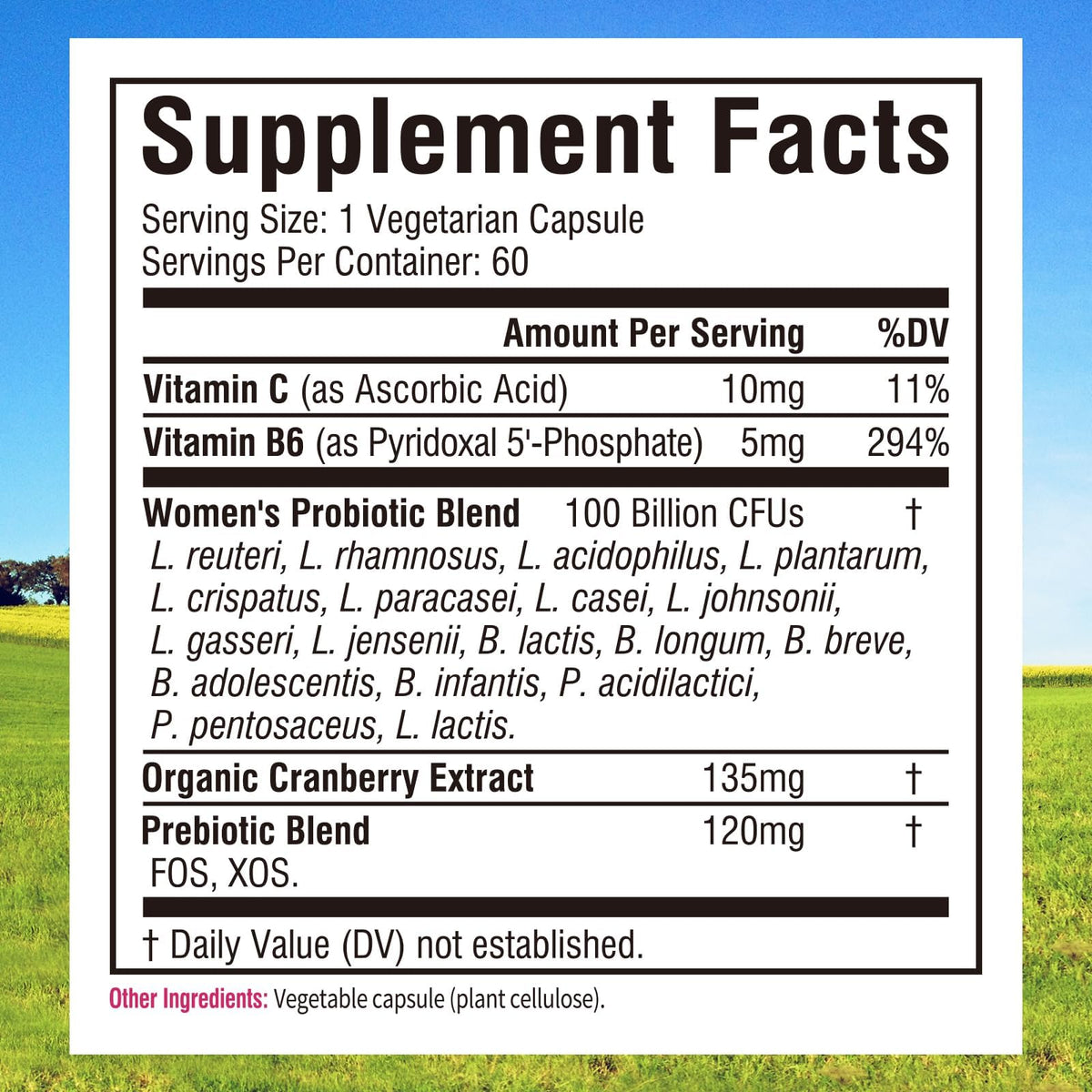 100 billion CFUs women probiotics