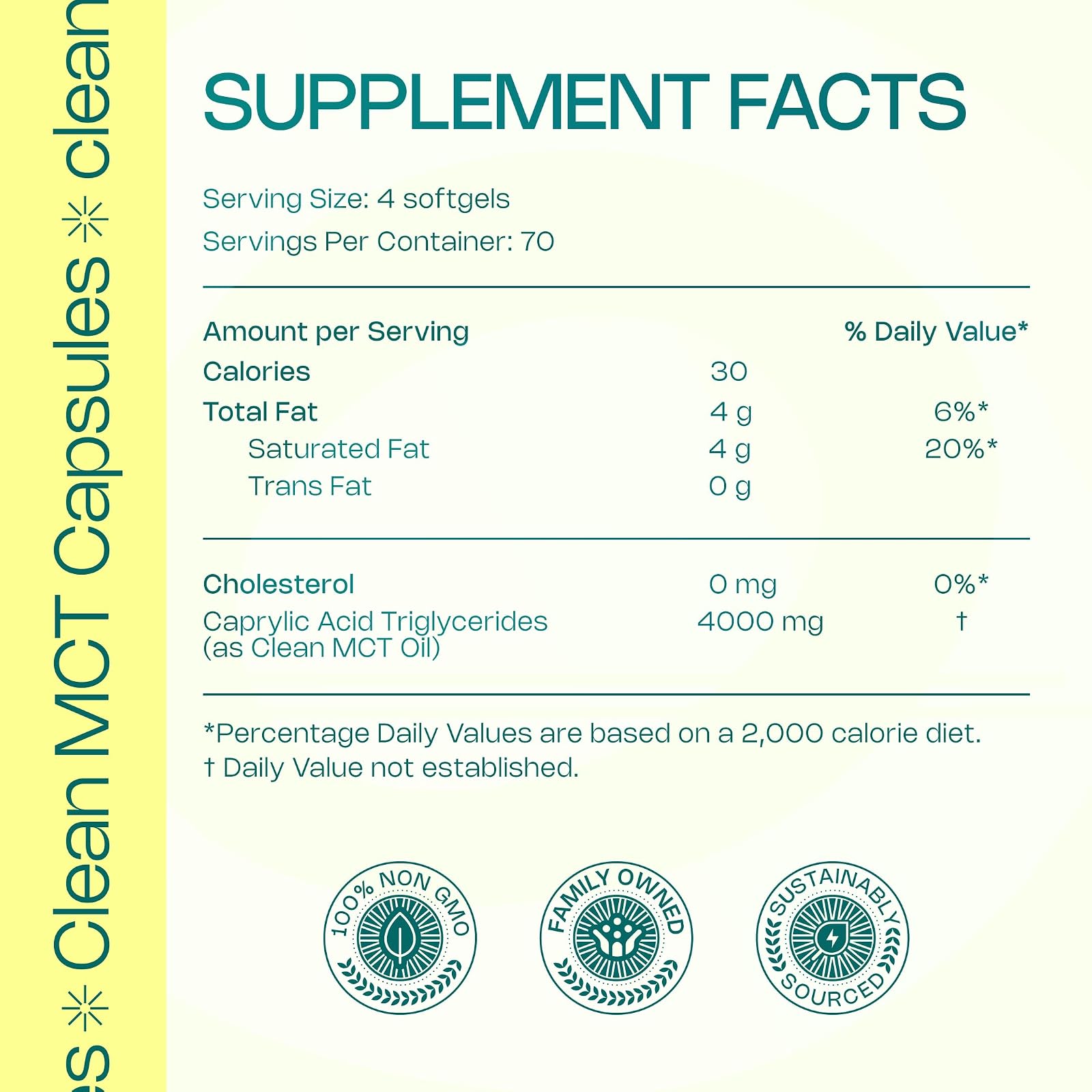 100% C8 caprylic acid multivitamins