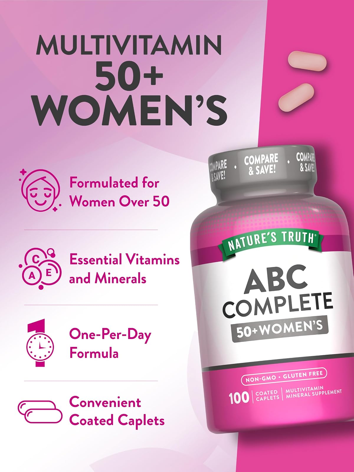 100 caplets of women's multivitamin