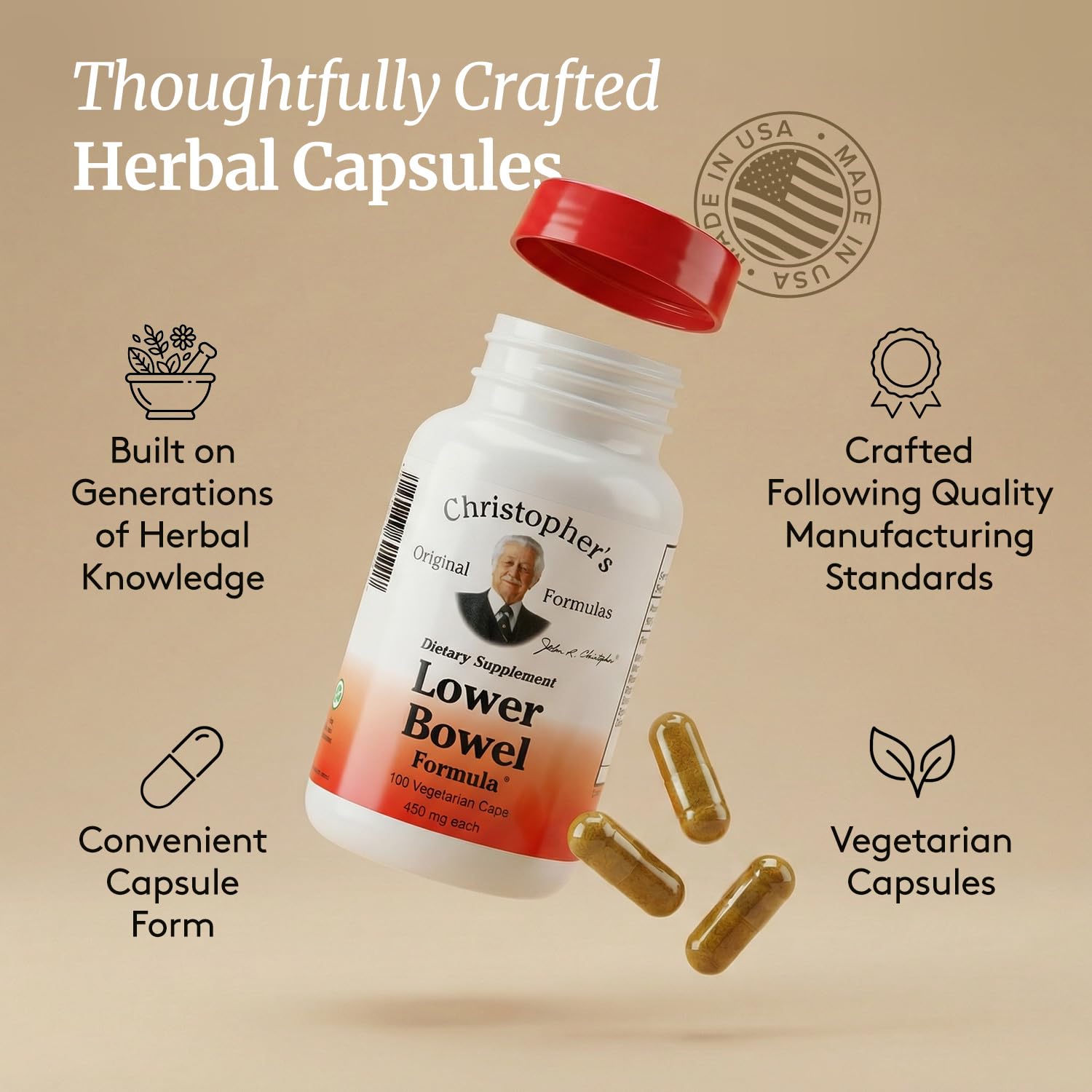 100 capsules for digestive wellness