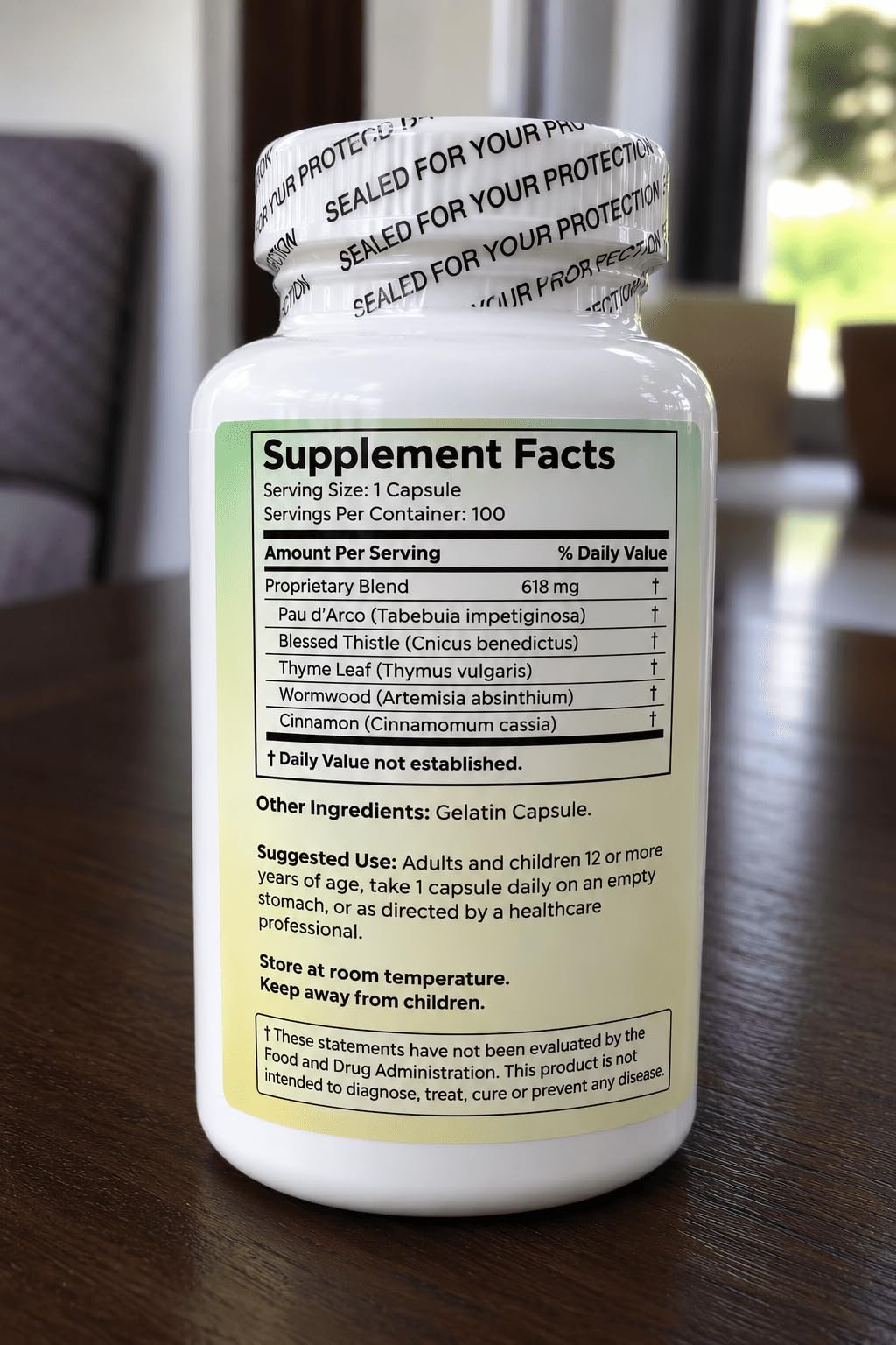 100 capsules for effective protection