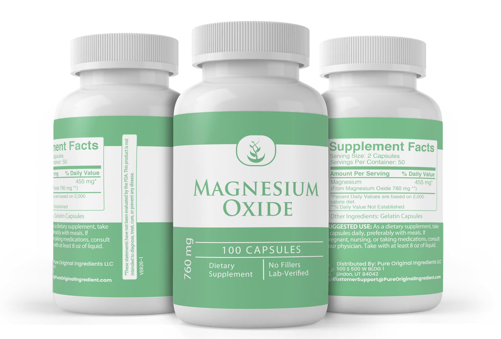 100 capsules magnesium supplement