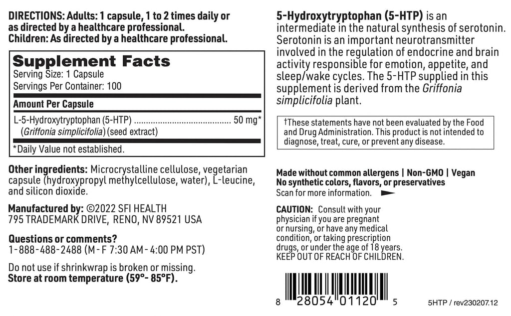 100 capsules of 5-HTP goodness