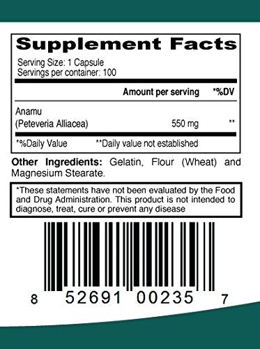 100 capsules of Anamu vitamin A