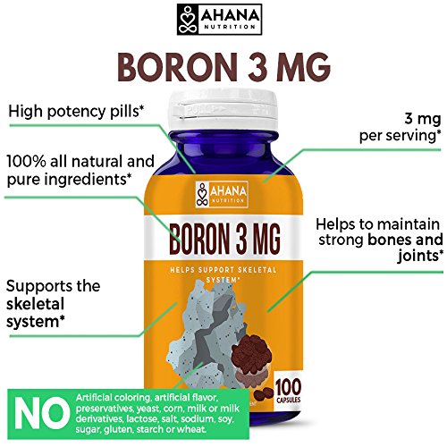 100 capsules of boron supplement