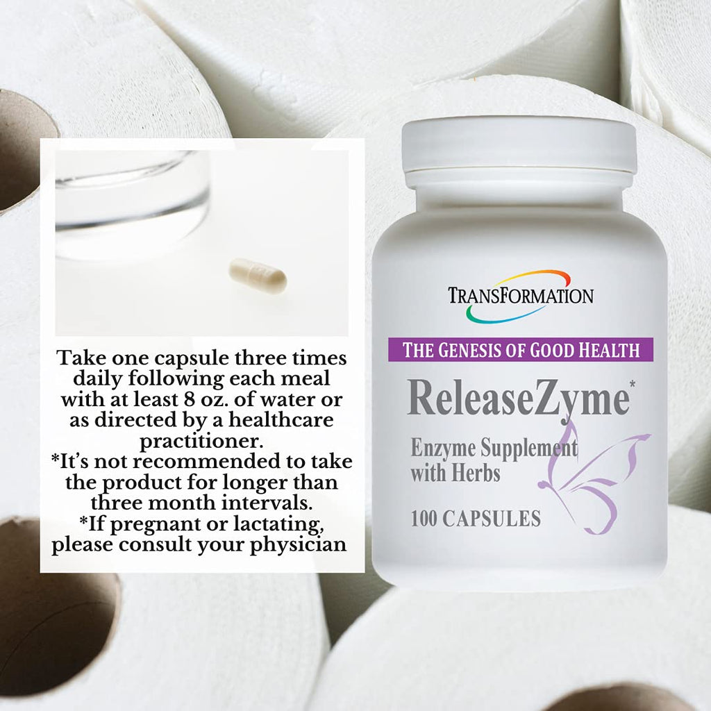 100 capsules of digestive enzyme support