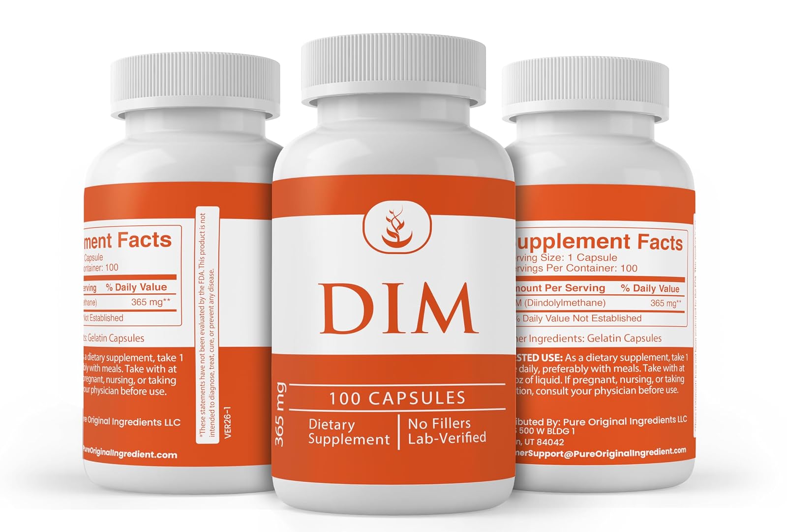 100 capsules of DIM supplement