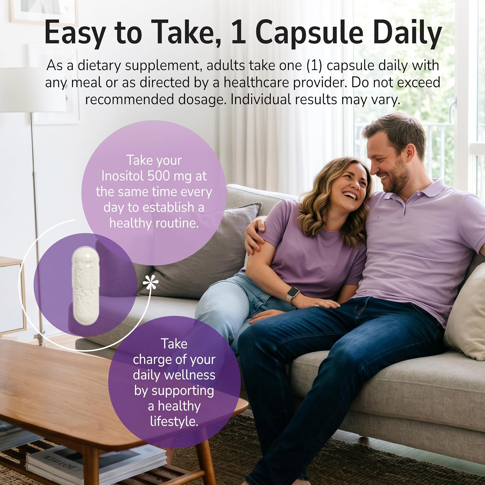 100 capsules of Inositol for energy