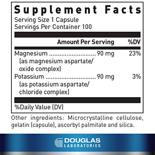 100 capsules of magnesium potassium complex