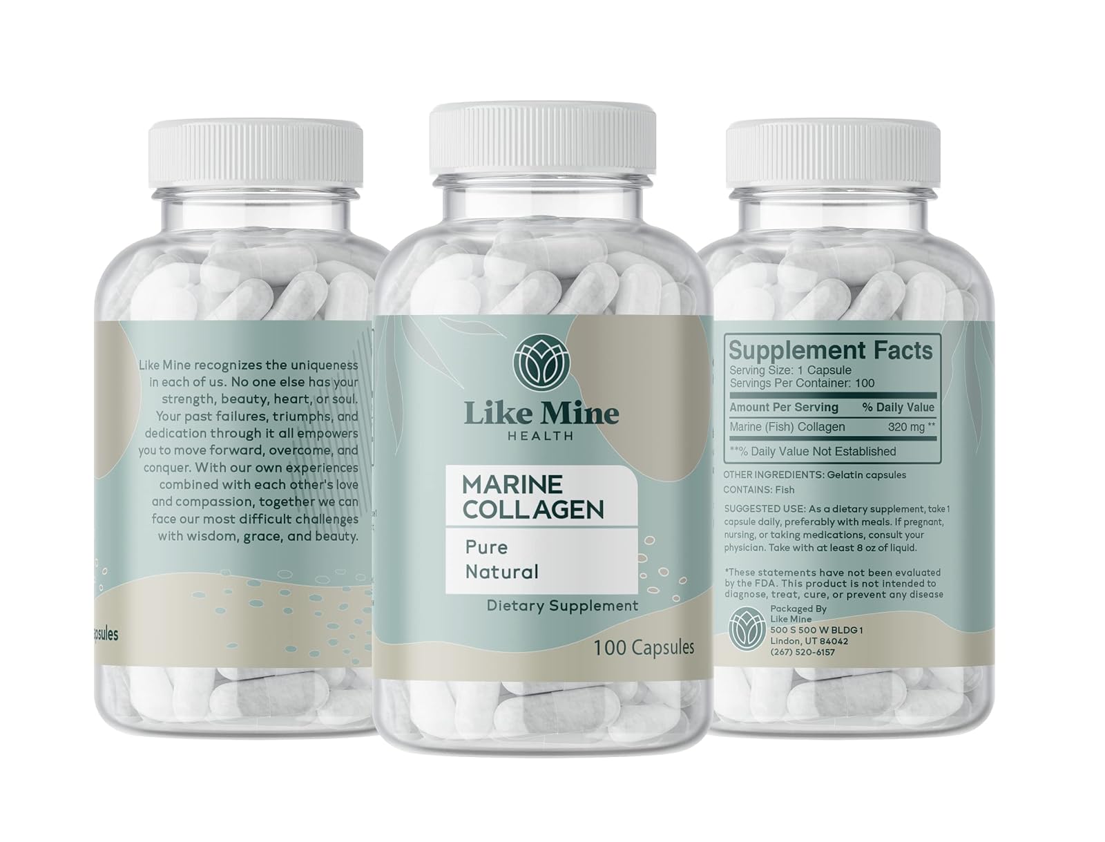 100 capsules of marine collagen