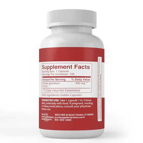 100 capsules of pomegranate extract
