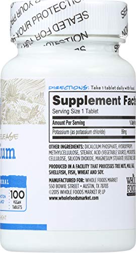 100 capsules of potassium for convenience