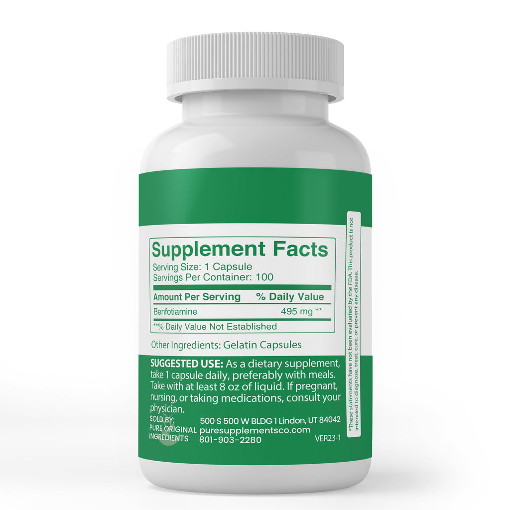 100 capsules of pure benfotiamine