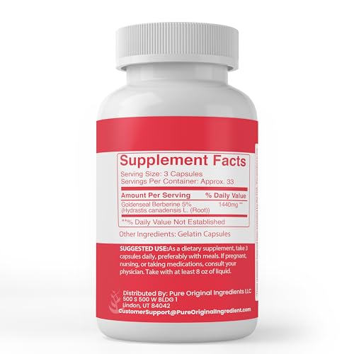 100 capsules of pure berberine