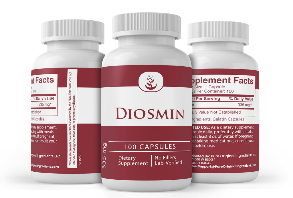 100 capsules of pure diosmin