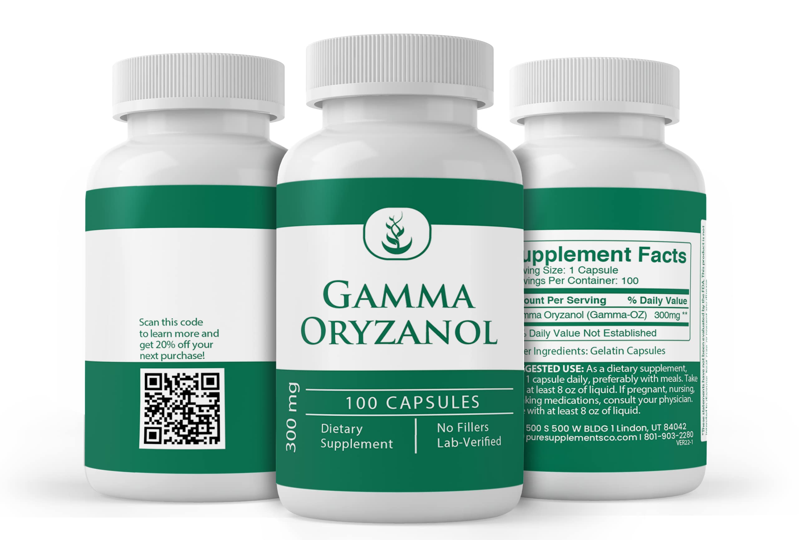 100 capsules of pure vitamin supplement