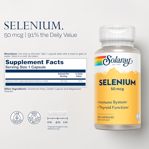 100 capsules of Solaray selenium