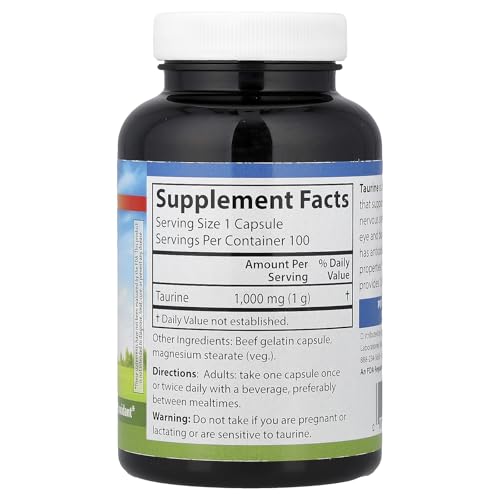 100 capsules of taurine benefits