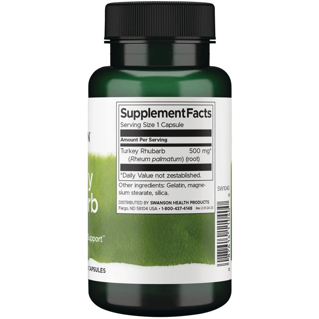 100 capsules of Turkey Rhubarb extract