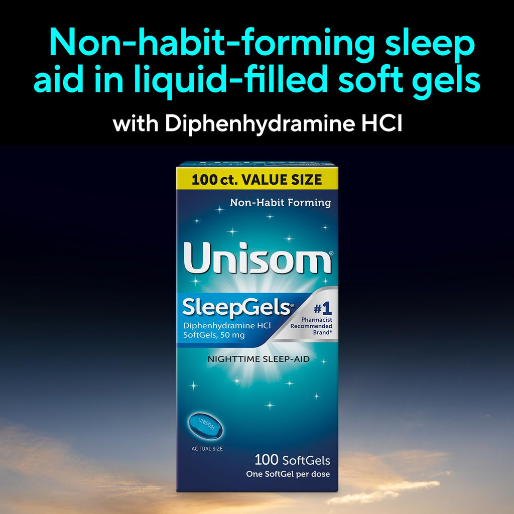 100 capsules of Unisom SleepGels