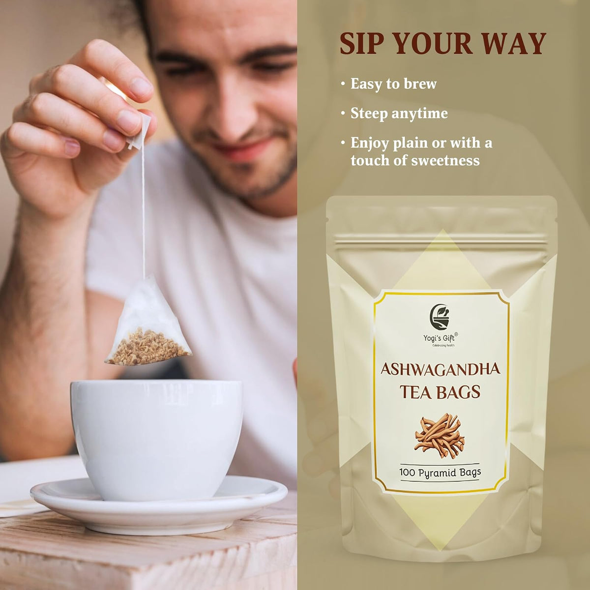100 count ashwagandha tea supply